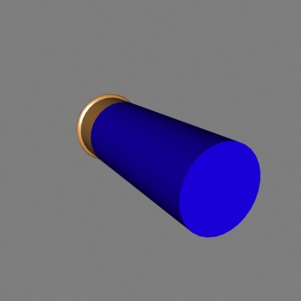 modelo 3d shotgunshellVer12 [munición] [highpolygon] [blue] [max ...