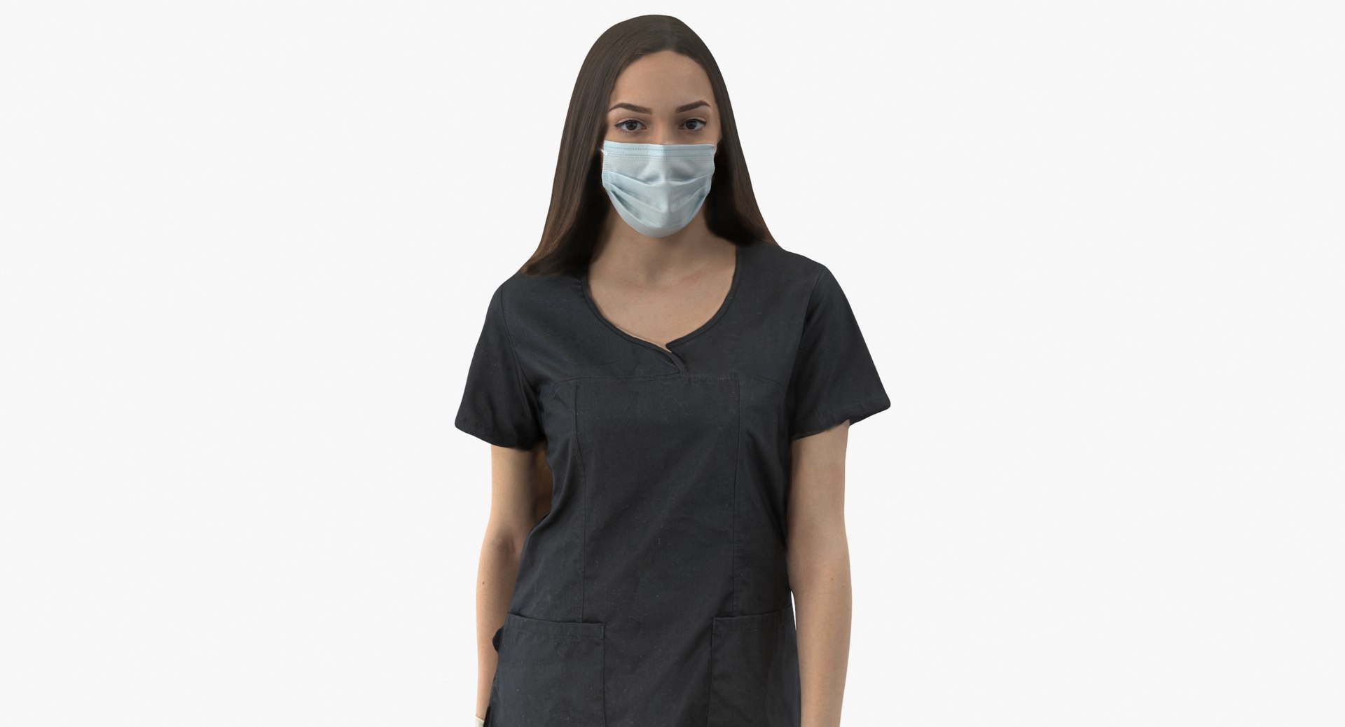 3D Elizabeth Uniform Medical 01 Walking Pose 01 model - TurboSquid 1903491