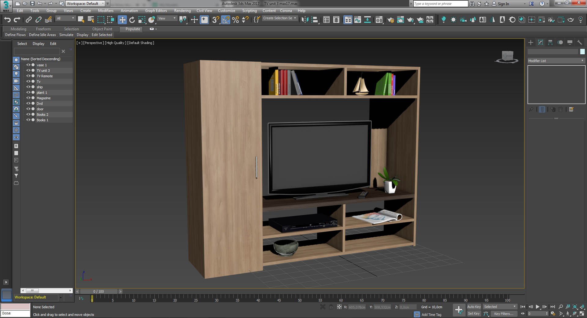 Modern Tv Unit 3 3D Model - TurboSquid 1474641