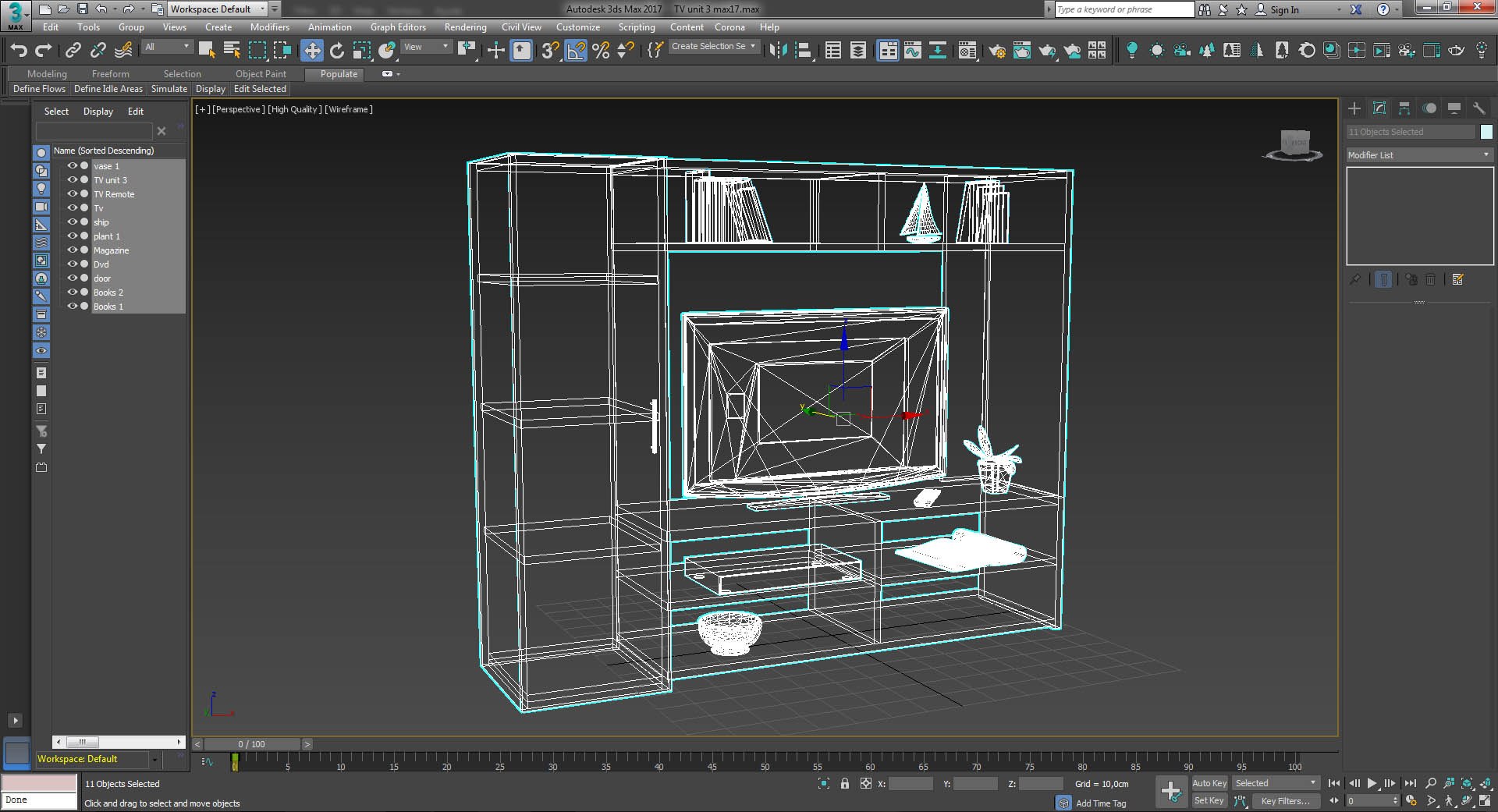 Modern Tv Unit 3 3D Model - TurboSquid 1474641