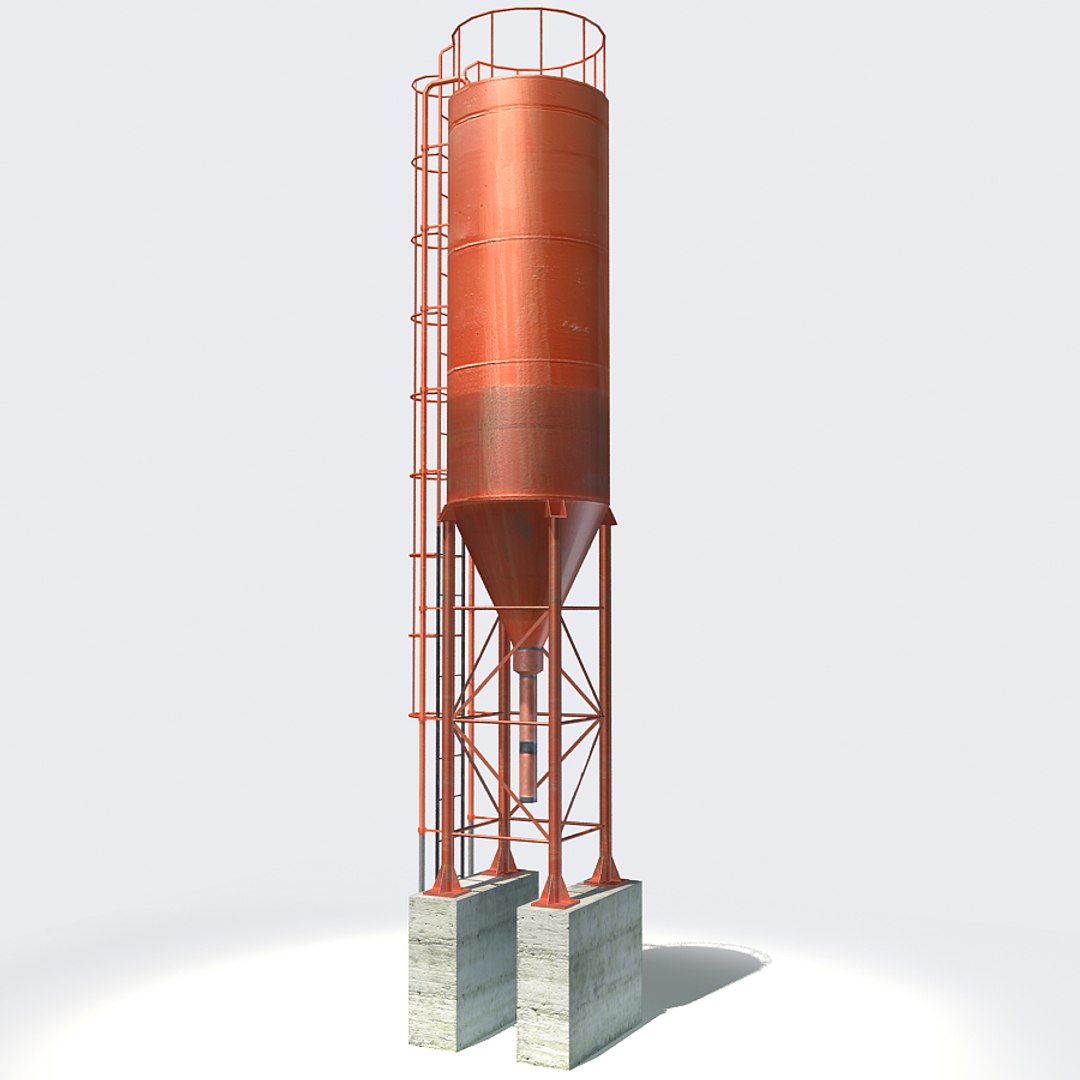 3d Concrete Water Tank Model