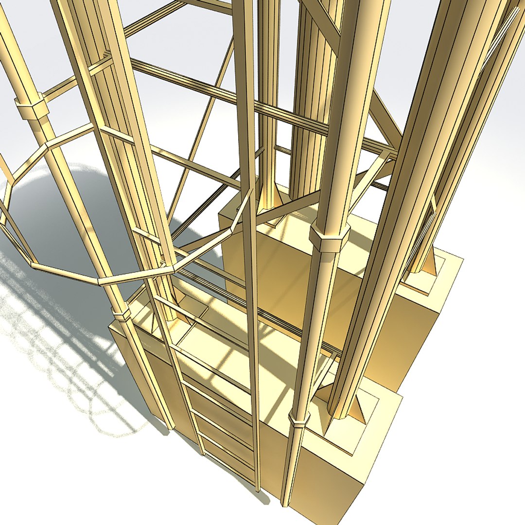 3d Concrete Water Tank Model