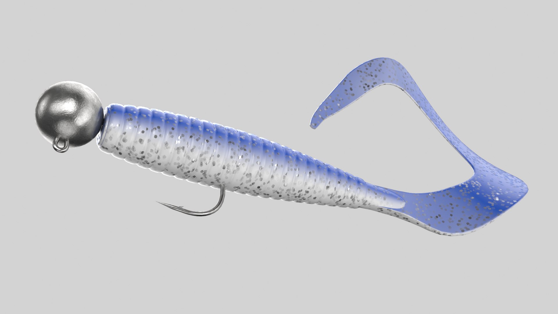 3D Curly Tail Fishing Lure 02 Model - TurboSquid 1981692