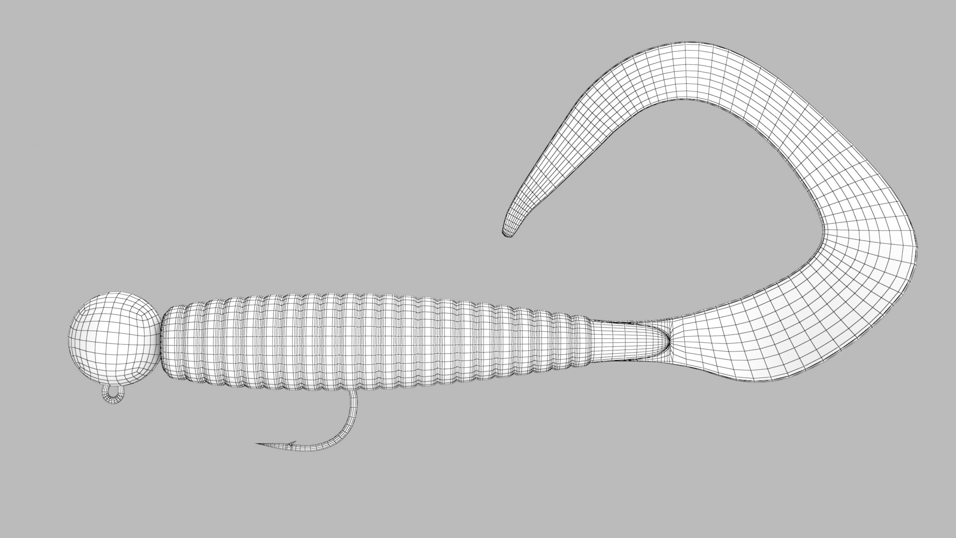 3D Curly Tail Fishing Lure 02 Model - TurboSquid 1981692