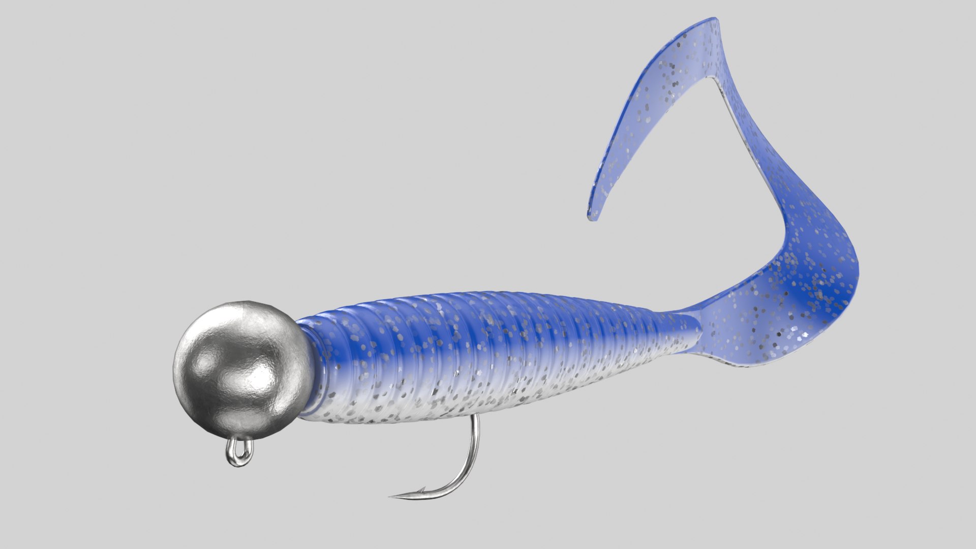 3D Curly Tail Fishing Lure 02 Model - TurboSquid 1981692