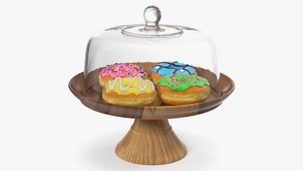Wooden cake stand donuts 3D model - TurboSquid 1478306