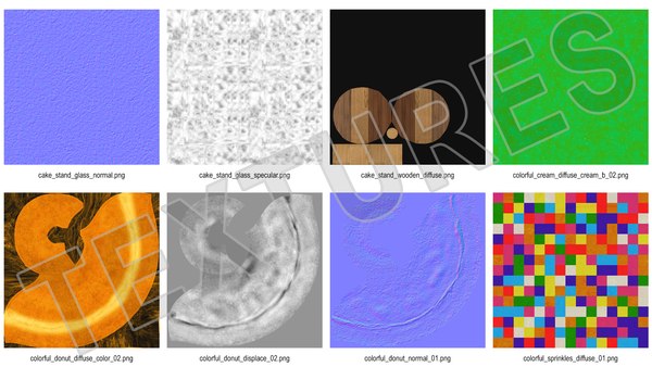 Wooden cake stand donuts 3D model - TurboSquid 1478306