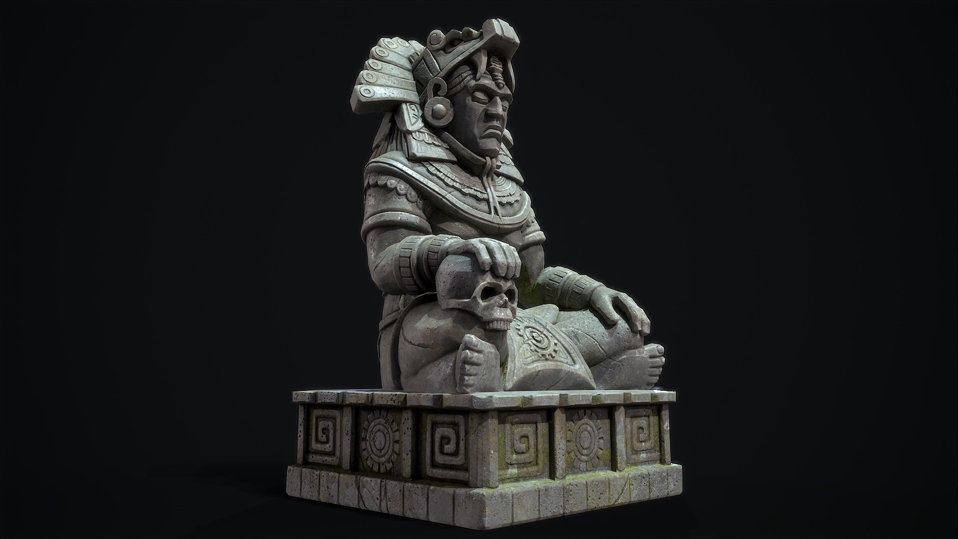 Statue Aztec Quetzalcoatl God 3D - TurboSquid 2222315