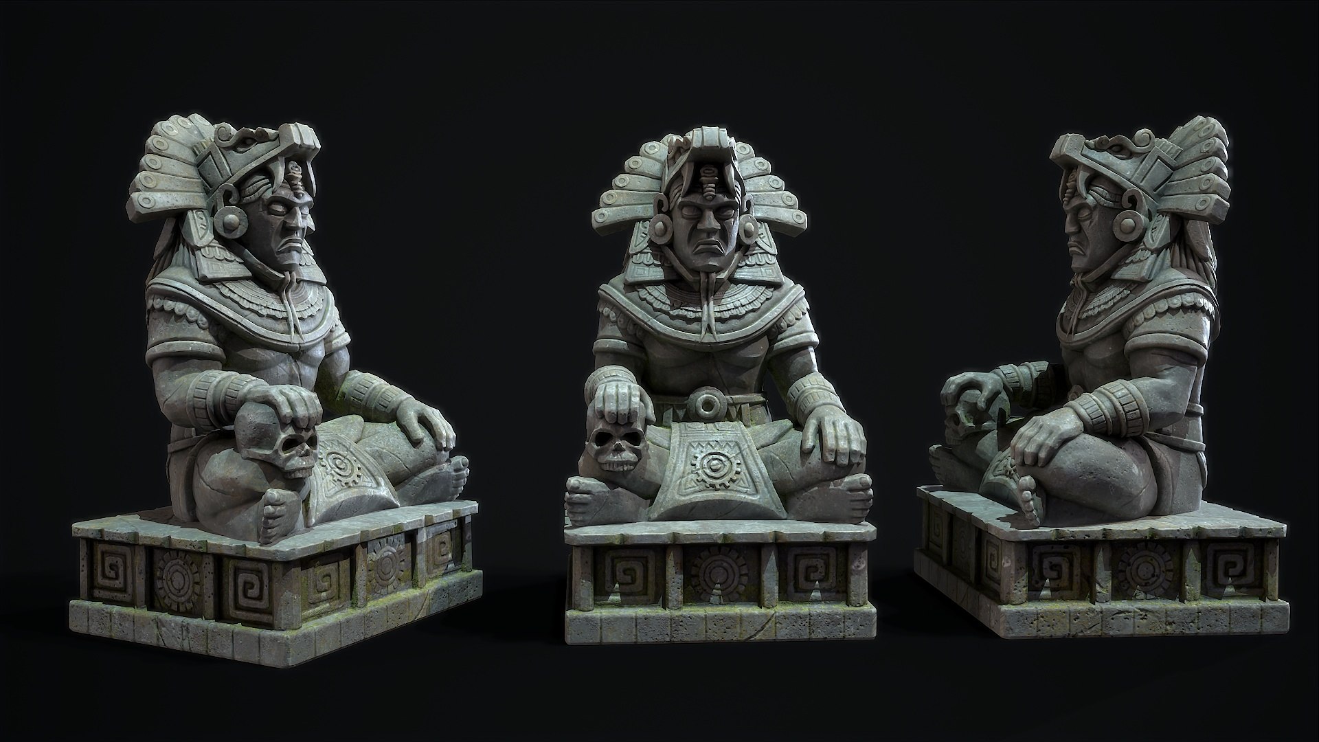 Statue Aztec Quetzalcoatl God 3D - TurboSquid 2222315