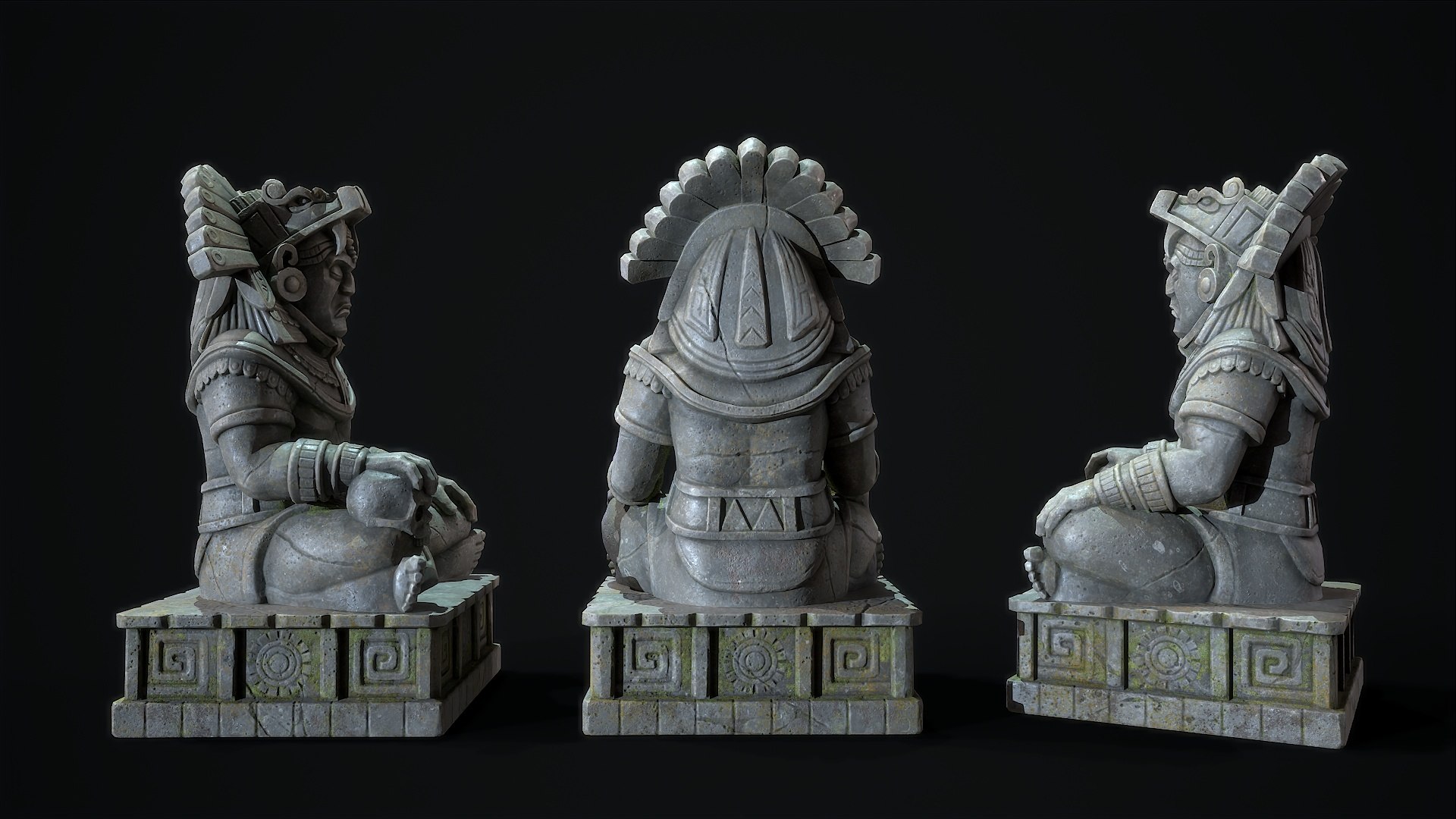 Statue Aztec Quetzalcoatl God 3D - TurboSquid 2222315
