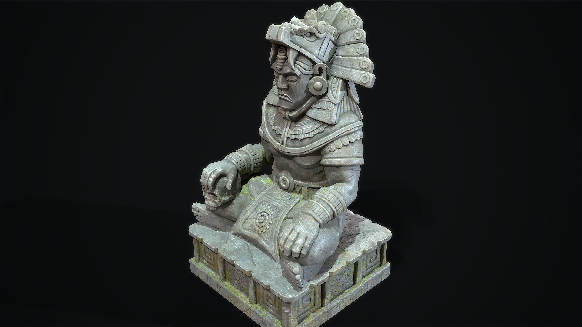Statue Aztec Quetzalcoatl God 3D - TurboSquid 2222315