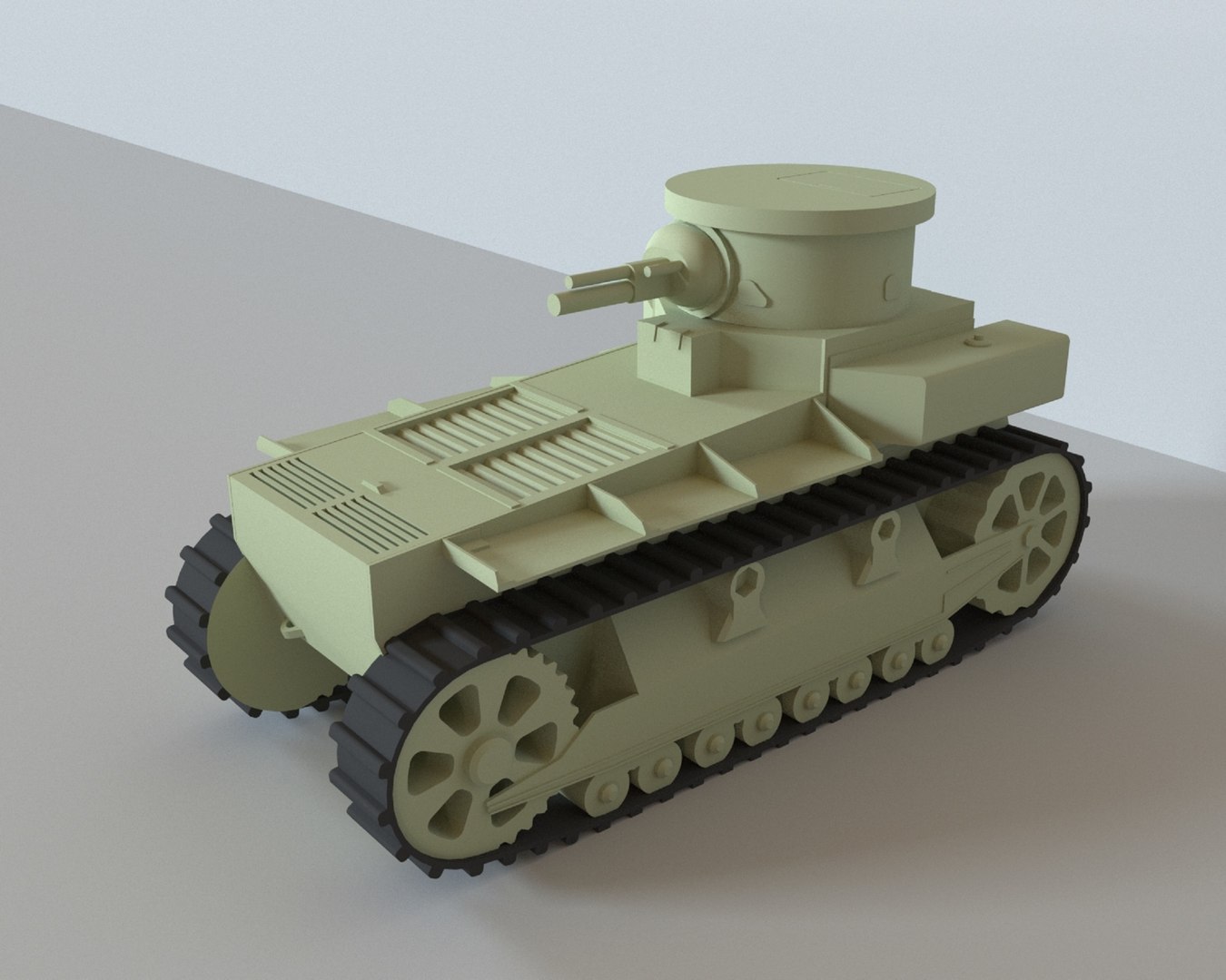 modelo 3d TANQUE T1 CUNNINGHAM MODELO DE IMPRESIÓN 3D - TurboSquid 1804740