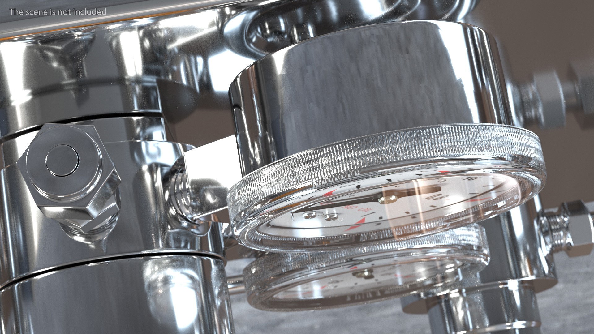 High Pressure Gas Regulator Gauge 3D Model - TurboSquid 1956092