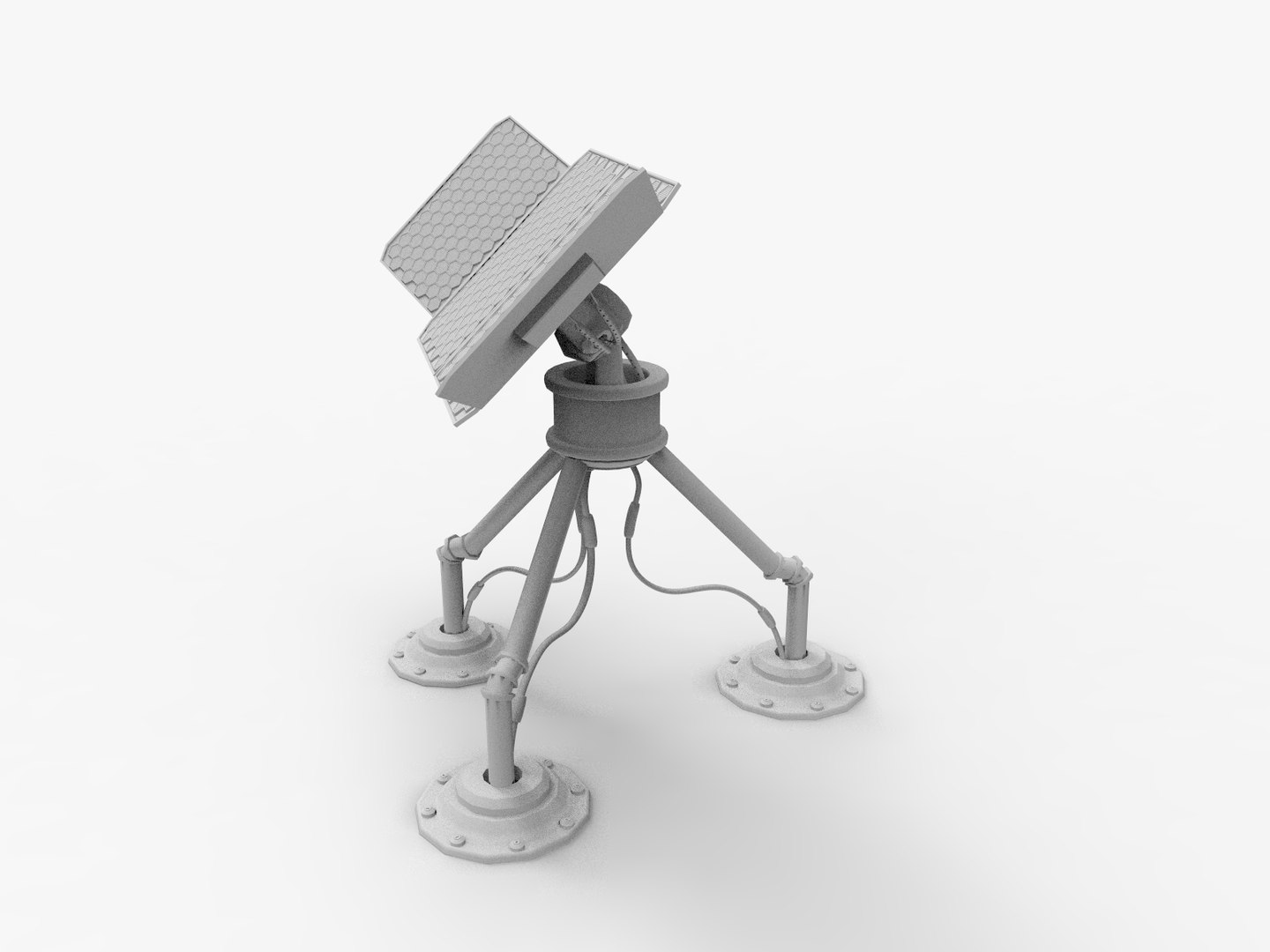 3d model sun sci-fi solar panel