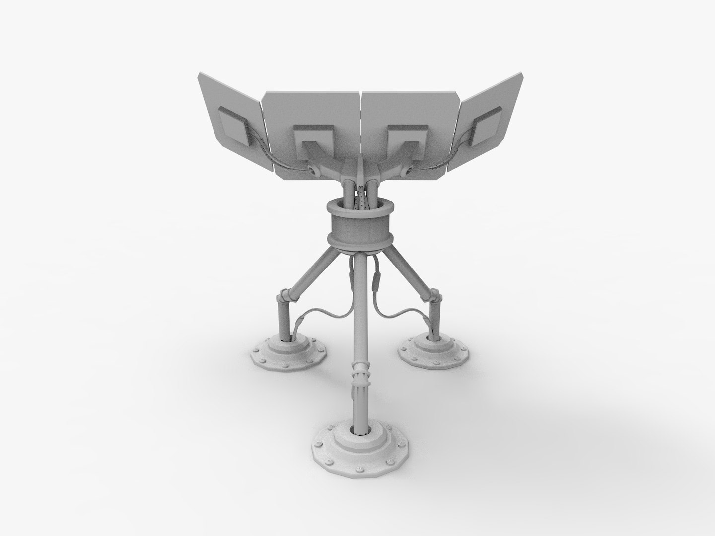 3d model sun sci-fi solar panel