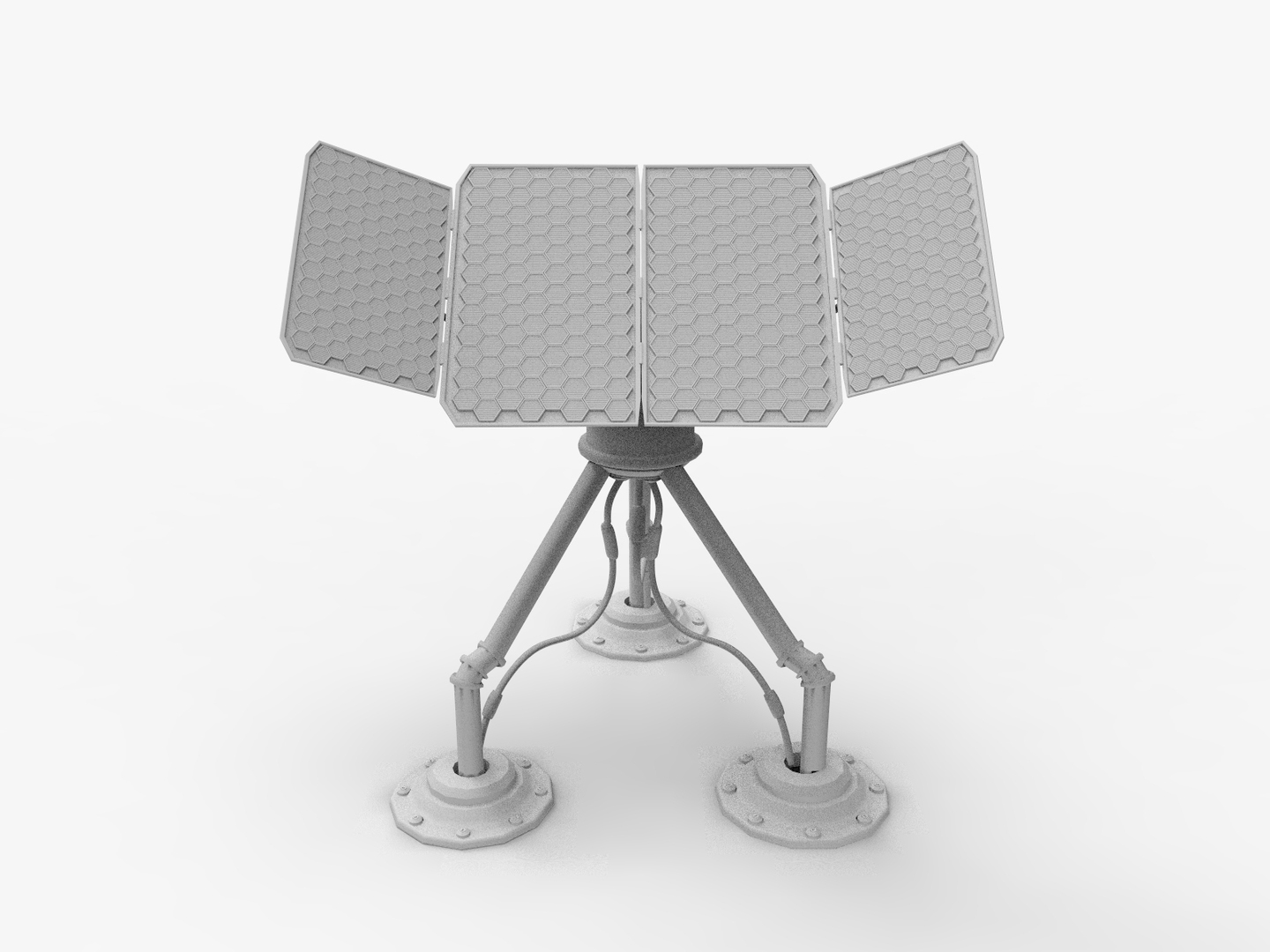 3d model sun sci-fi solar panel