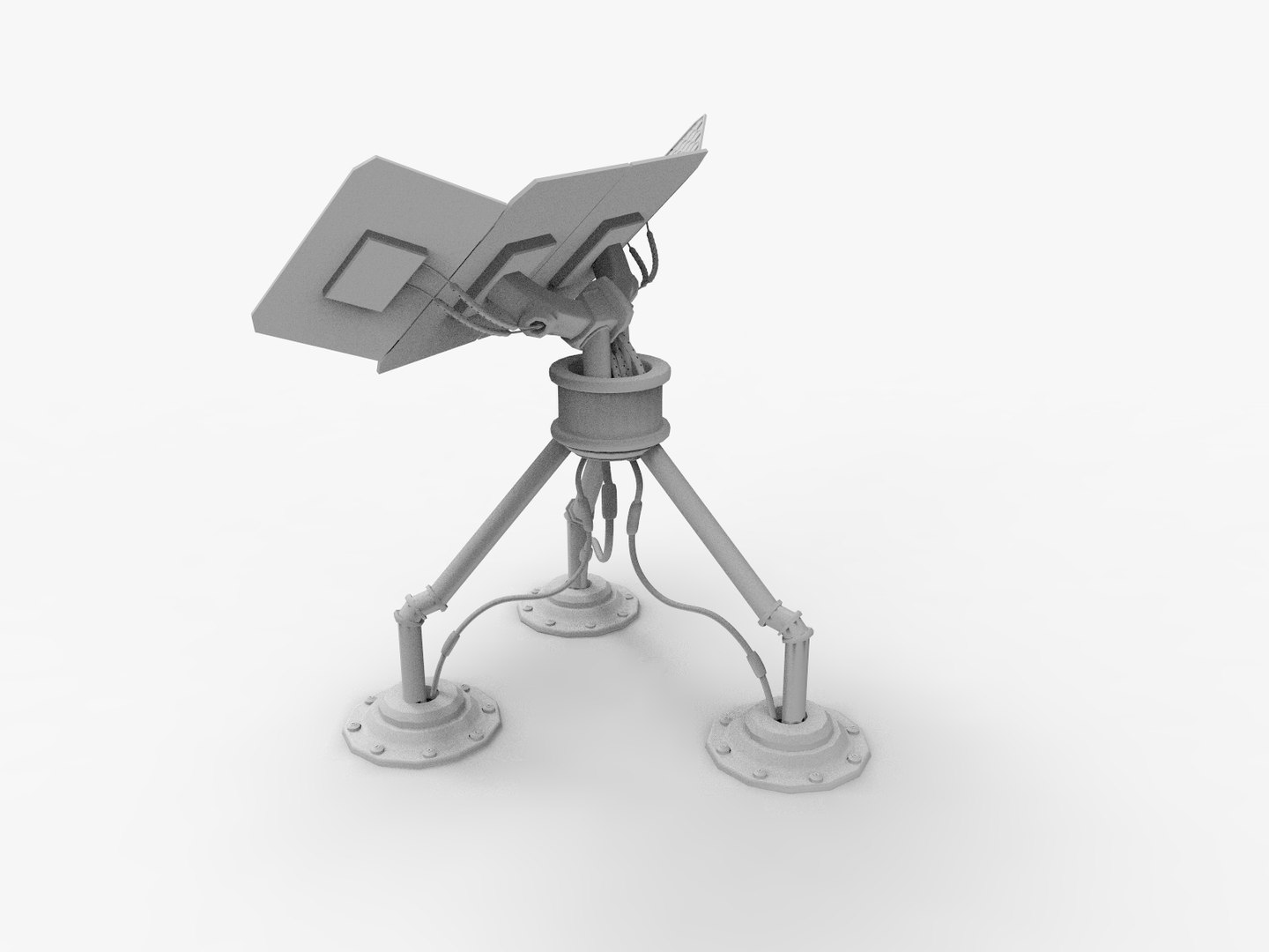3d model sun sci-fi solar panel