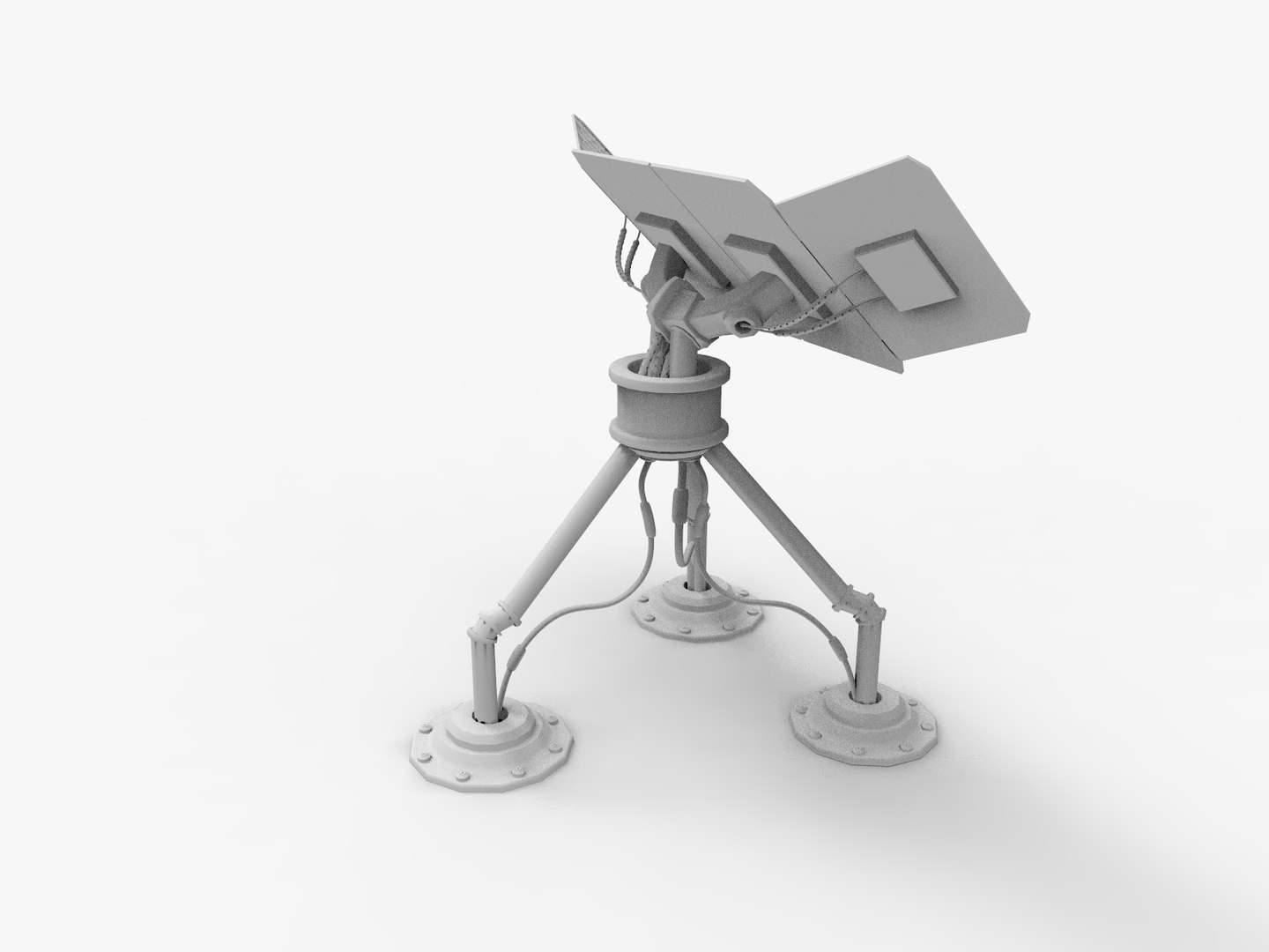 3d model sun sci-fi solar panel