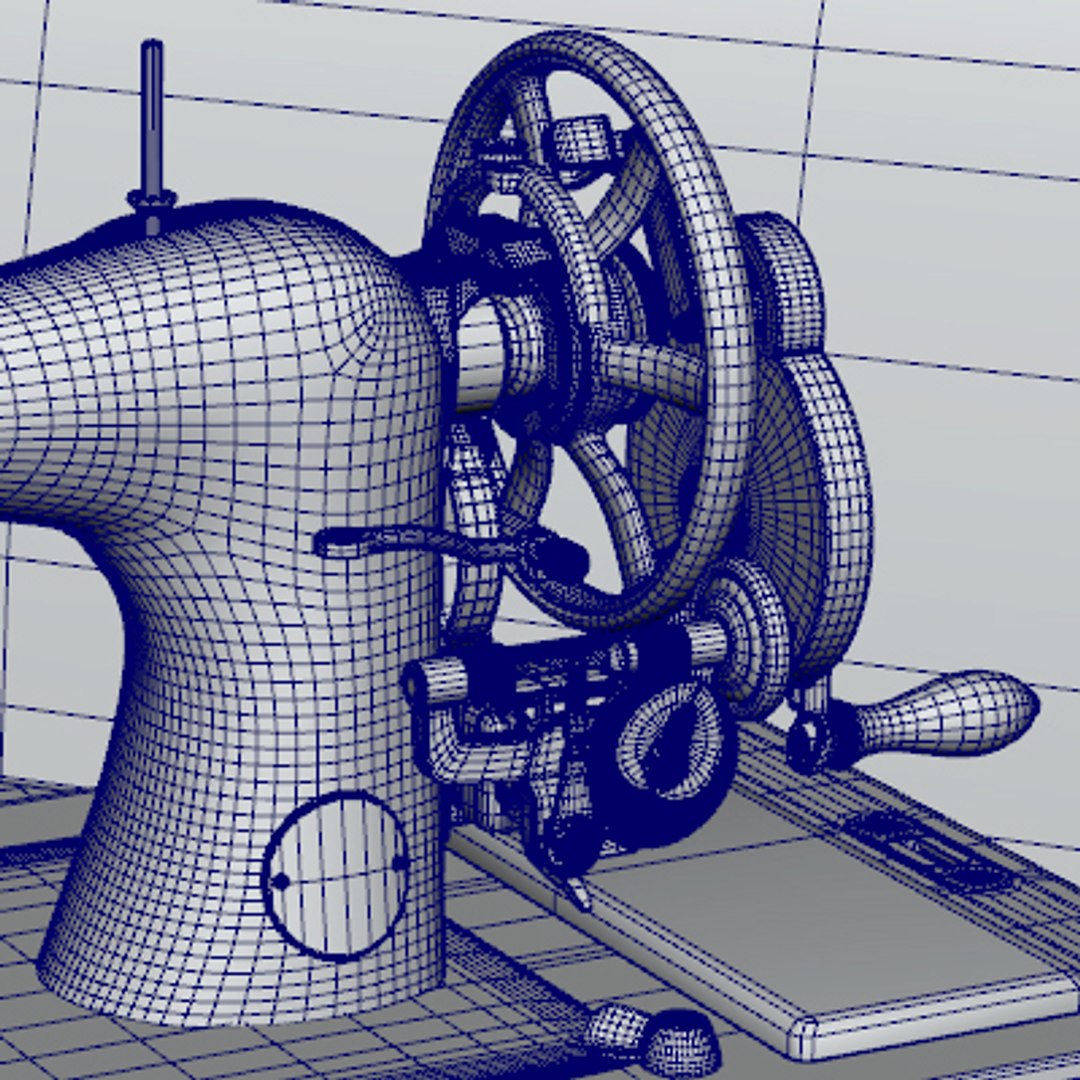 3d Old Sewing Machine Model