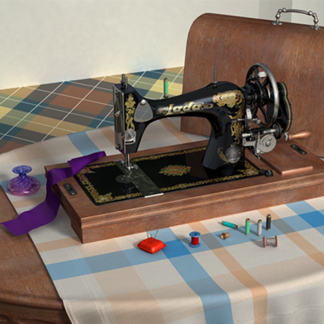 3d Old Sewing Machine Model
