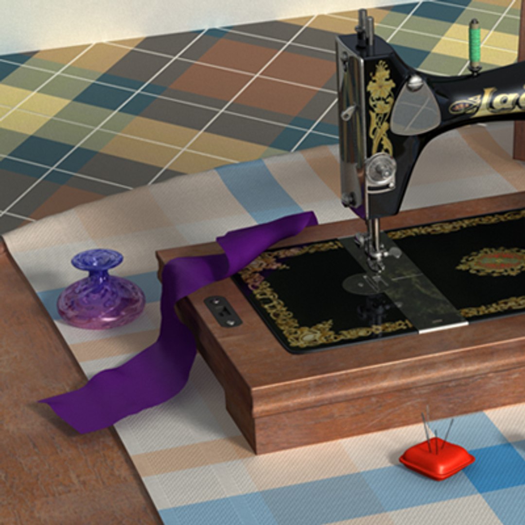 3d Old Sewing Machine Model