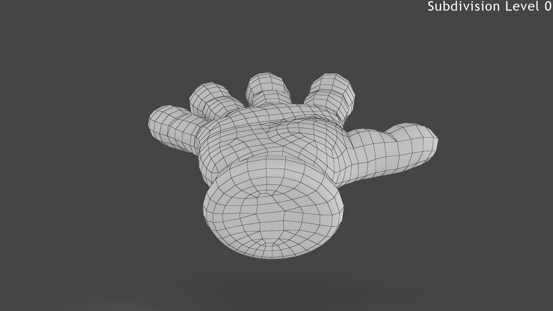 Cartoon Hand 3D Model - TurboSquid 1698619