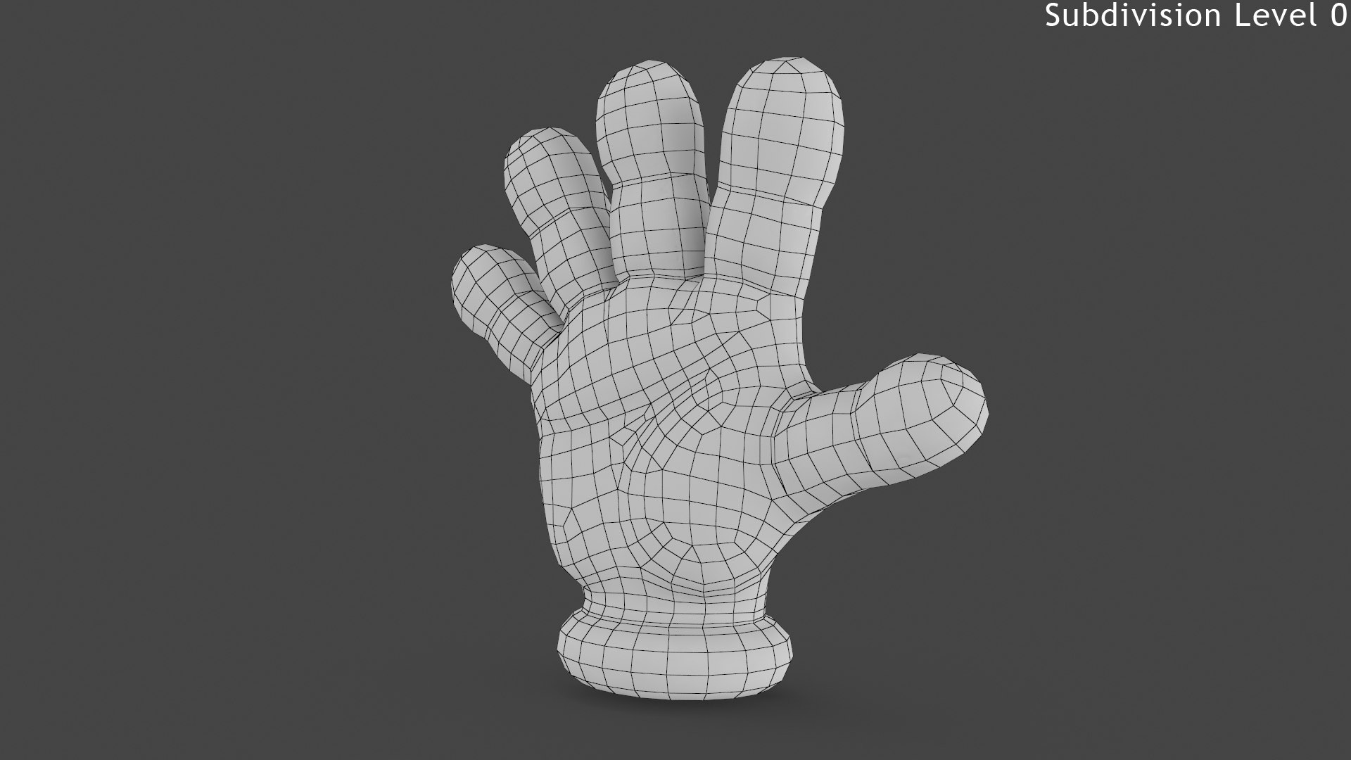 Cartoon Hand 3D Model - TurboSquid 1698619