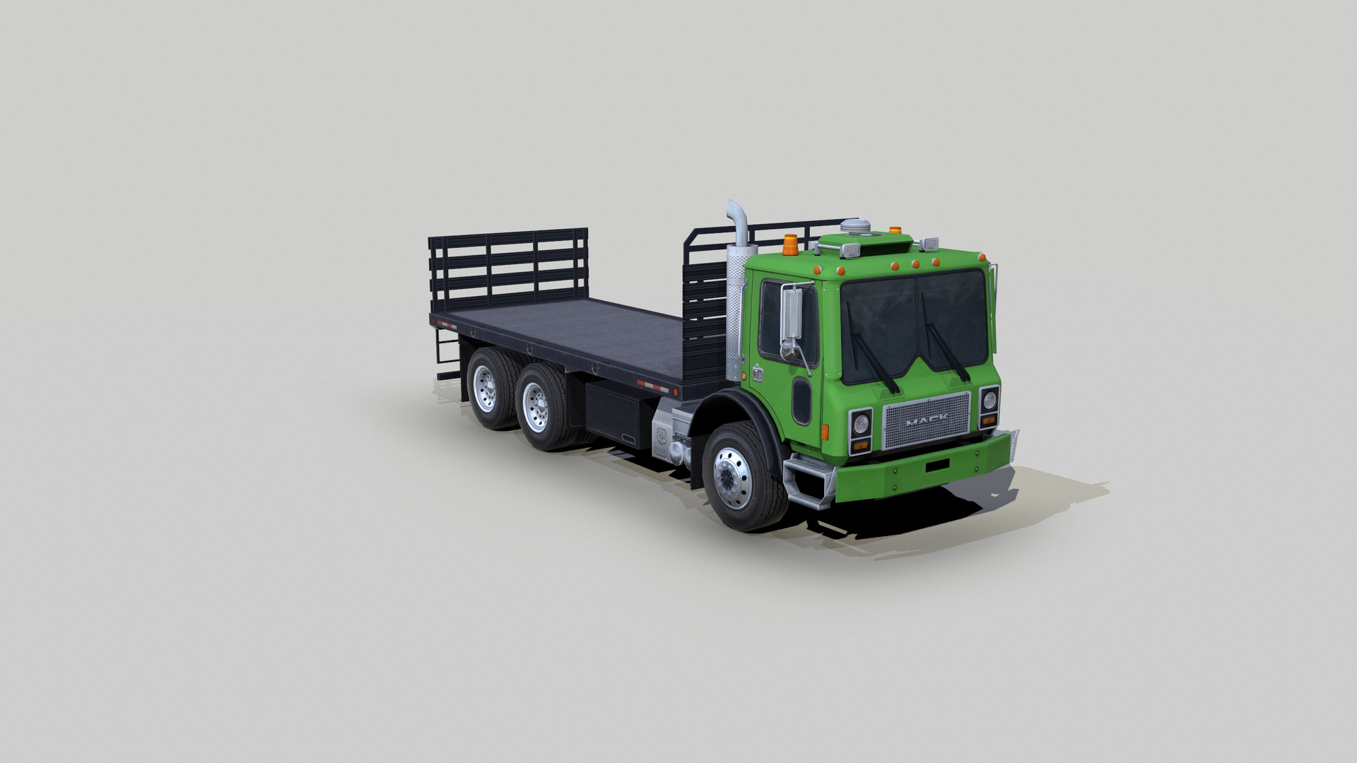 3D Mack MR688S 1998 Flatbed S01 - TurboSquid 2190196