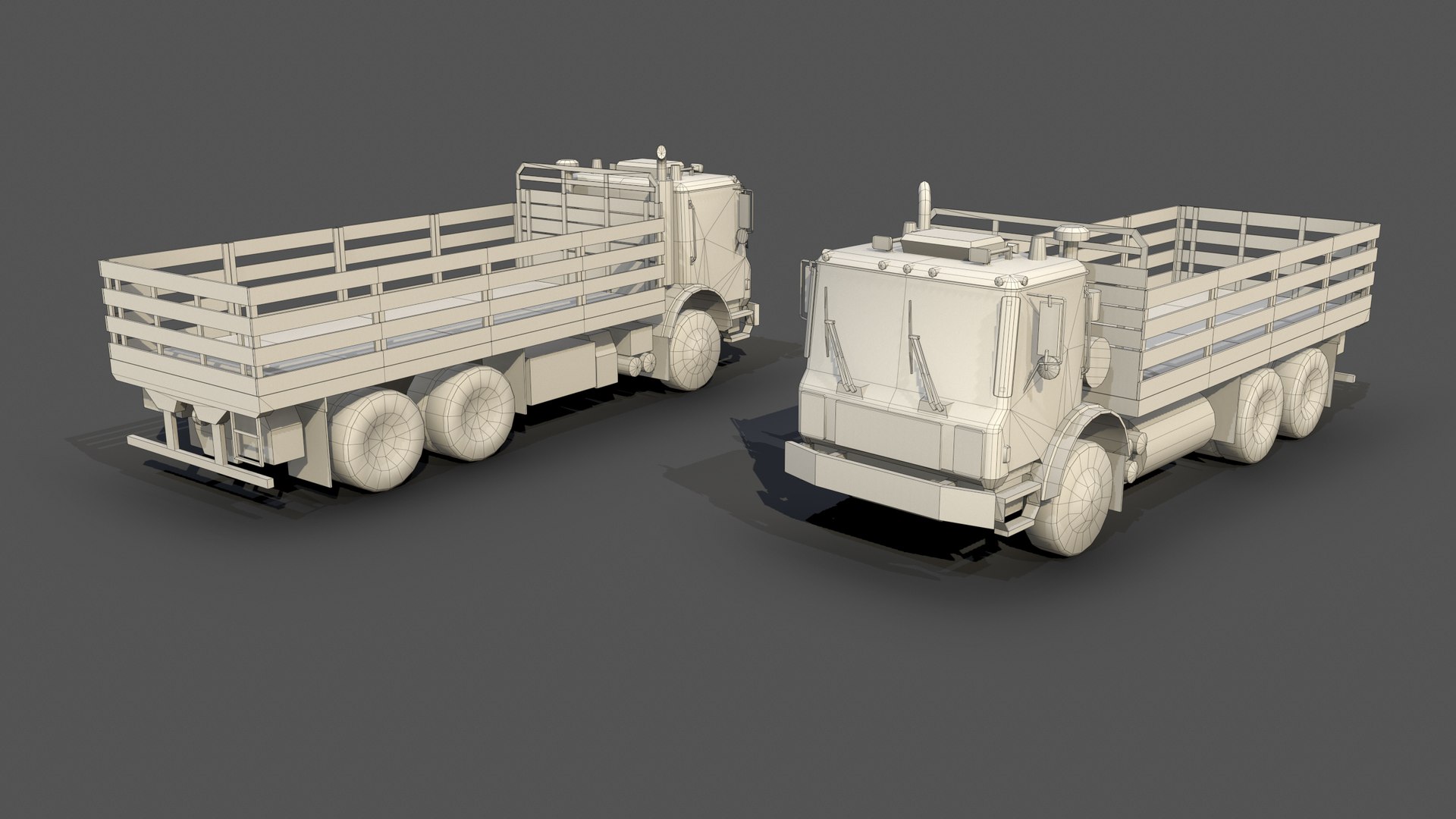 3D Mack MR688S 1998 Flatbed S01 - TurboSquid 2190196