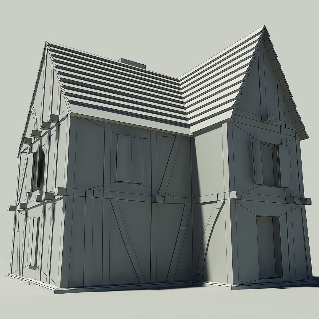 free medieval house 3d model