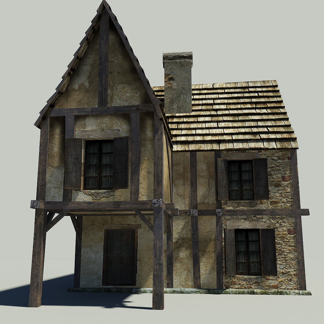 free medieval house 3d model