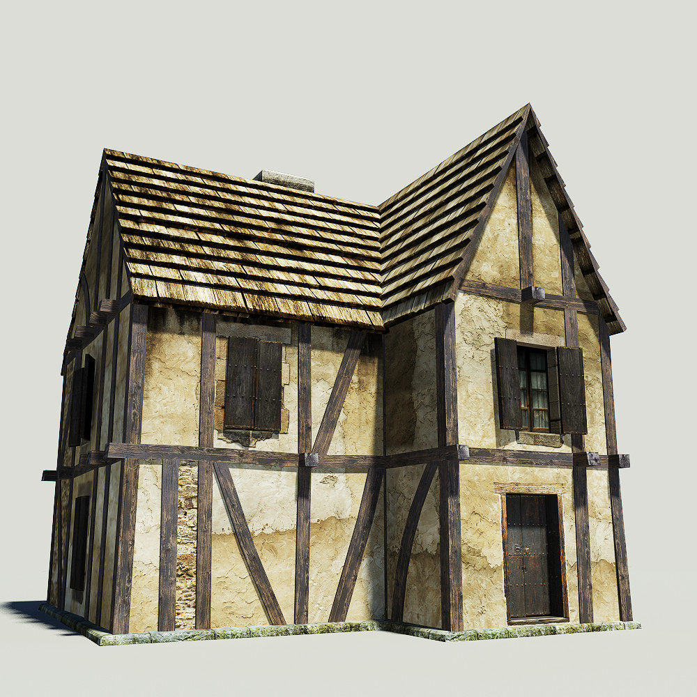 free medieval house 3d model
