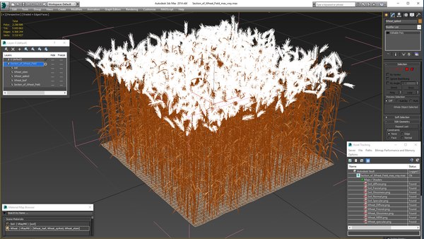Section wheat field 3D model - TurboSquid 1572937