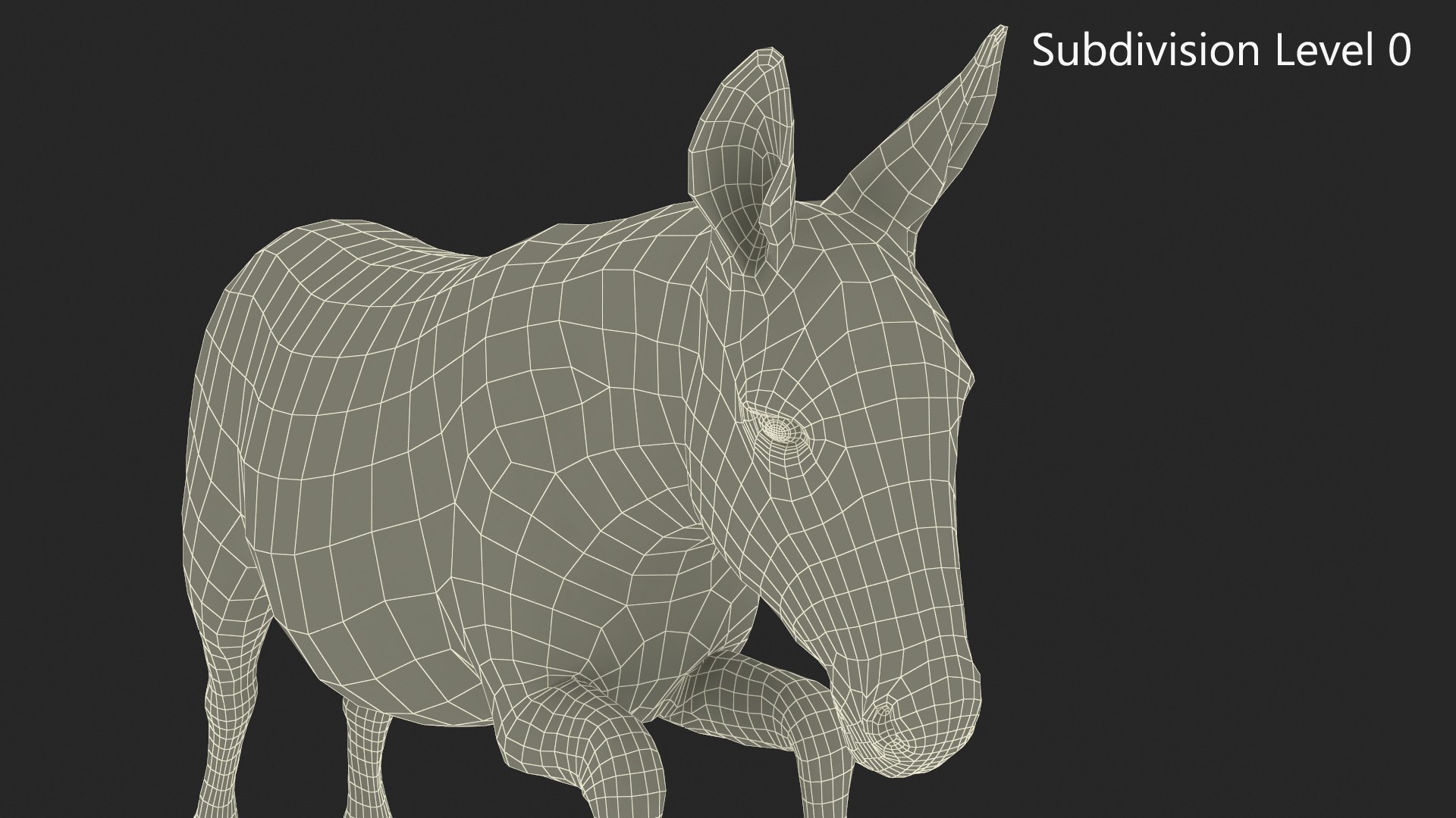 Mid-Jump Draft Donkey 3D Model - TurboSquid 2421870