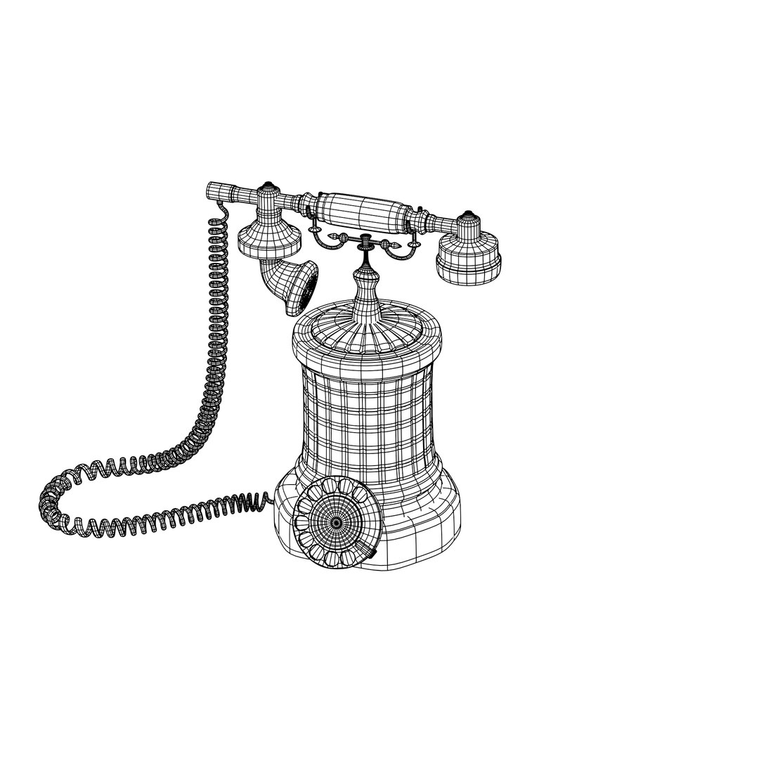 retro style phone 3d model