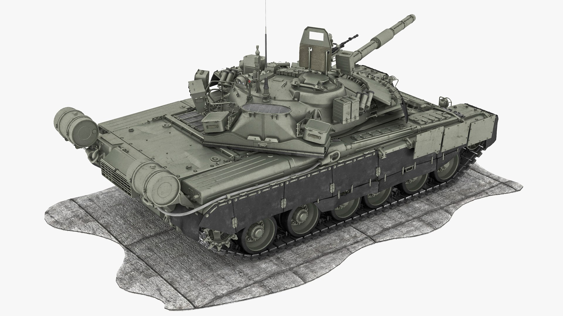 T-80BVM Main Battle Tank Model - TurboSquid 2343060