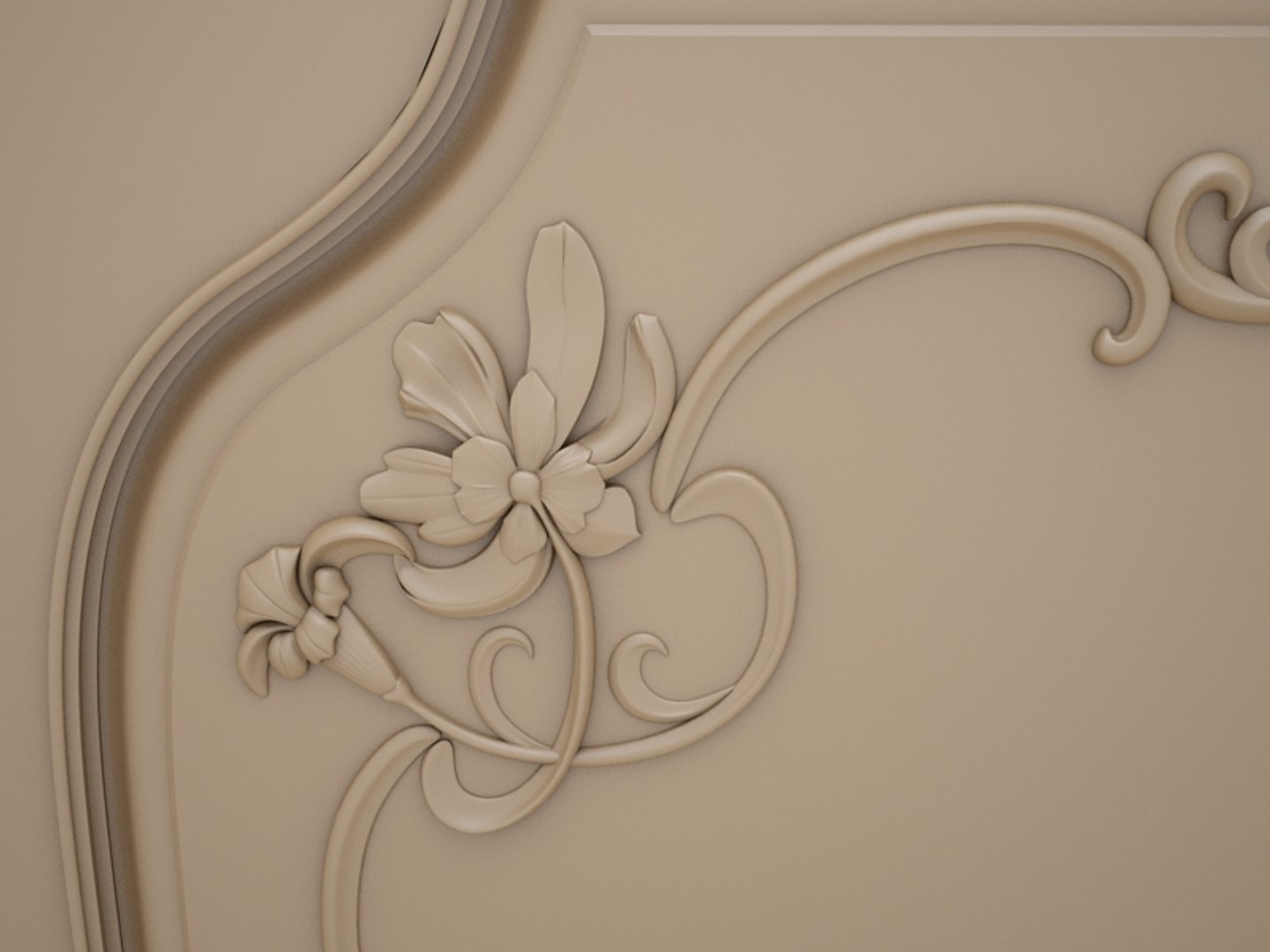 3d model door panel kitchen