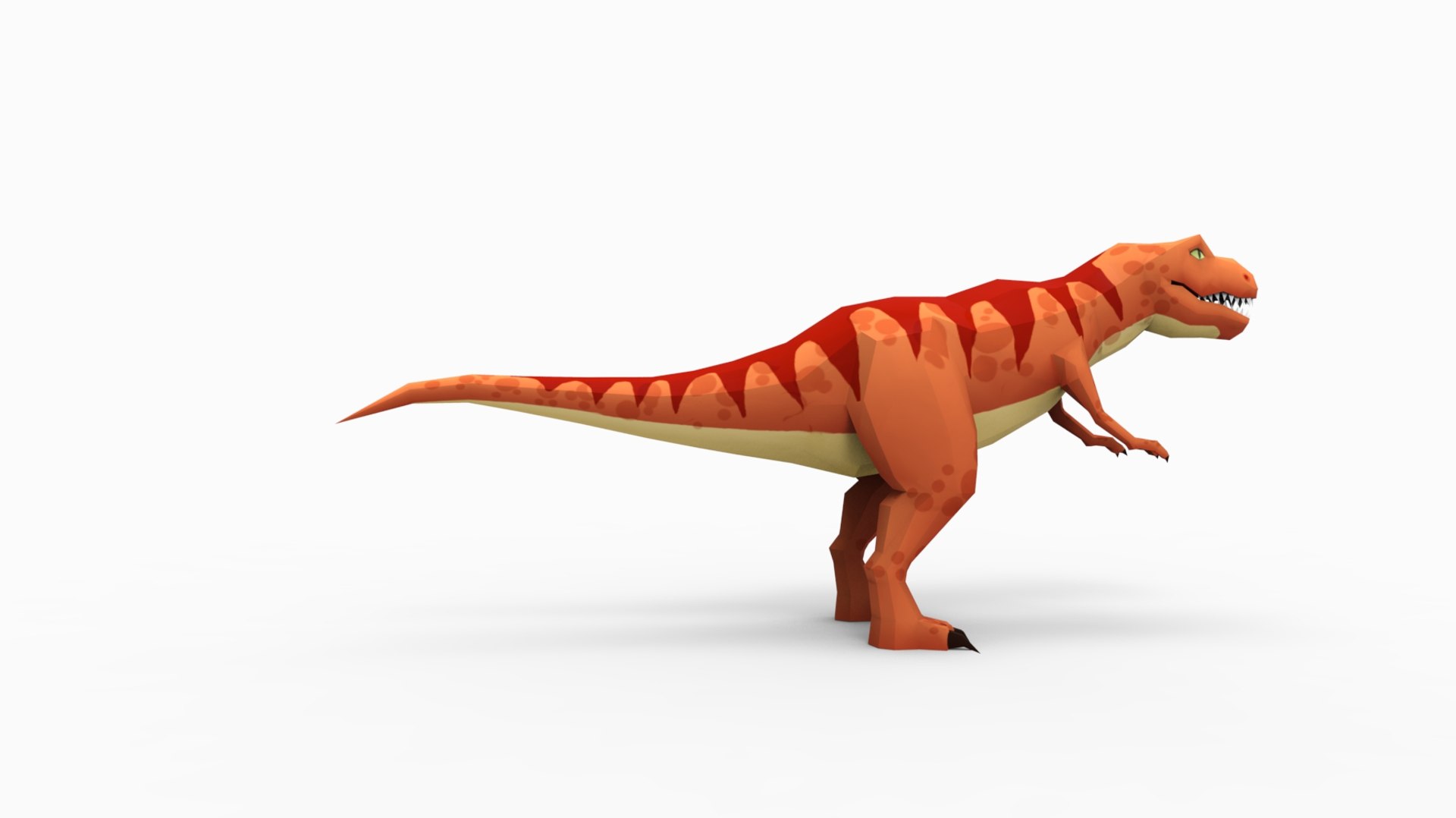 low-poly t-rex 3d model