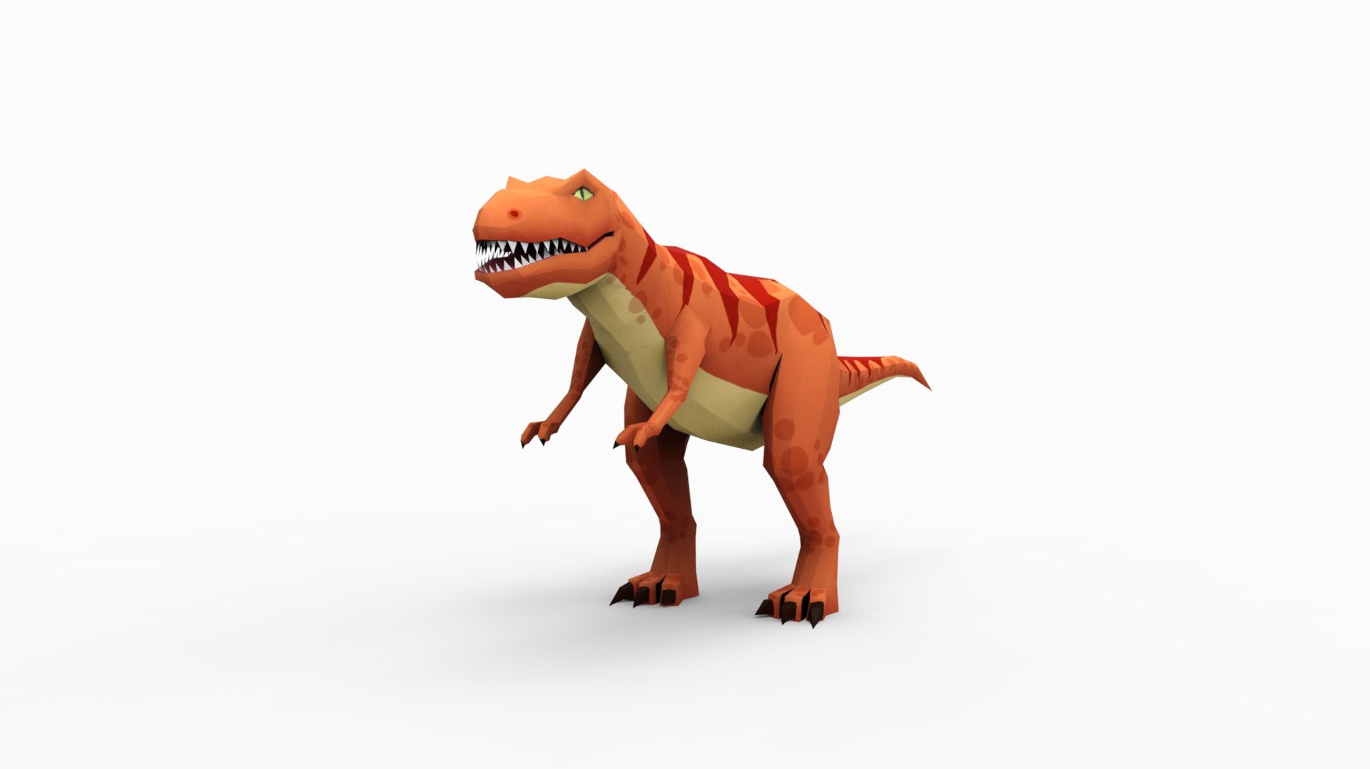 low-poly t-rex 3d model