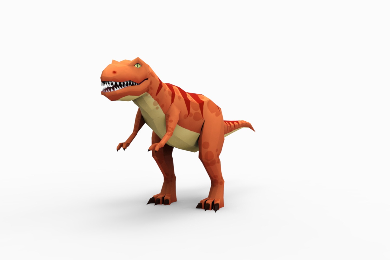 low-poly t-rex 3d model
