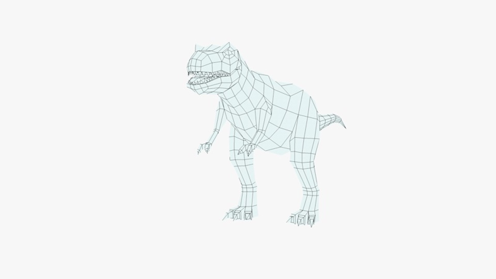 low-poly t-rex 3d model
