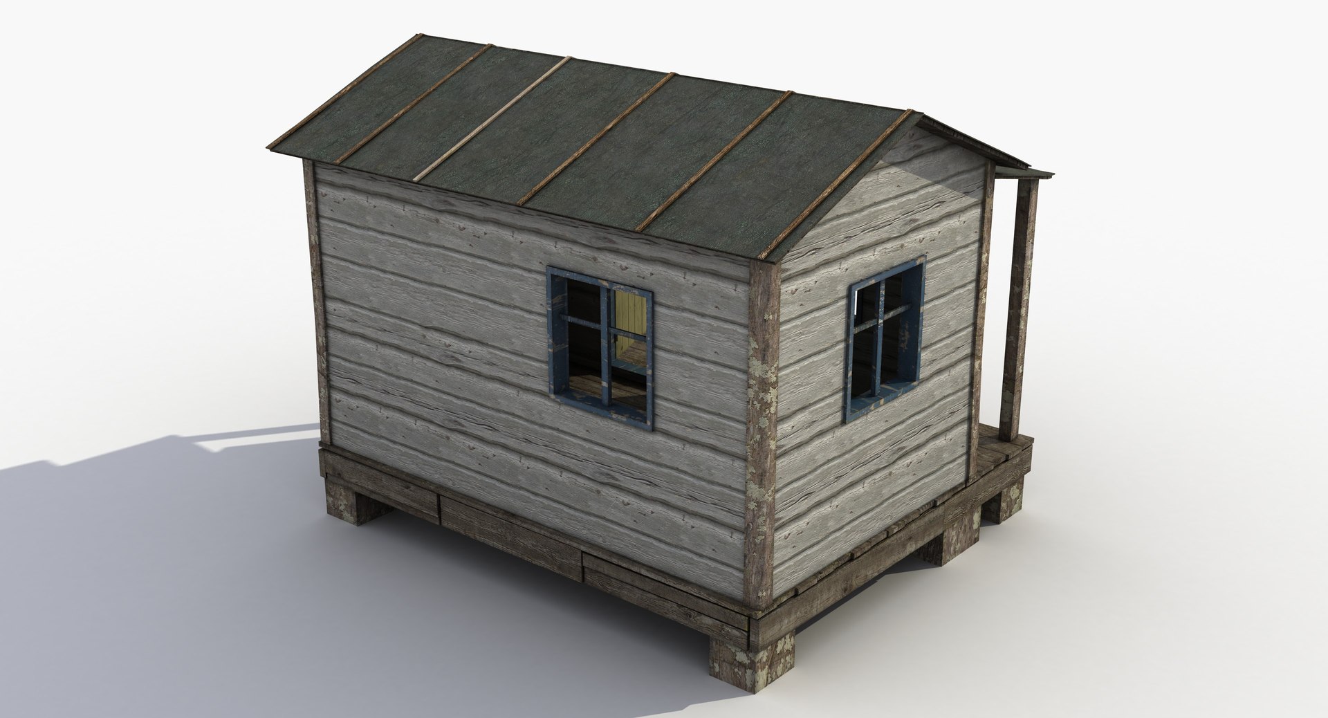 Small Wooden Shed 3d Model