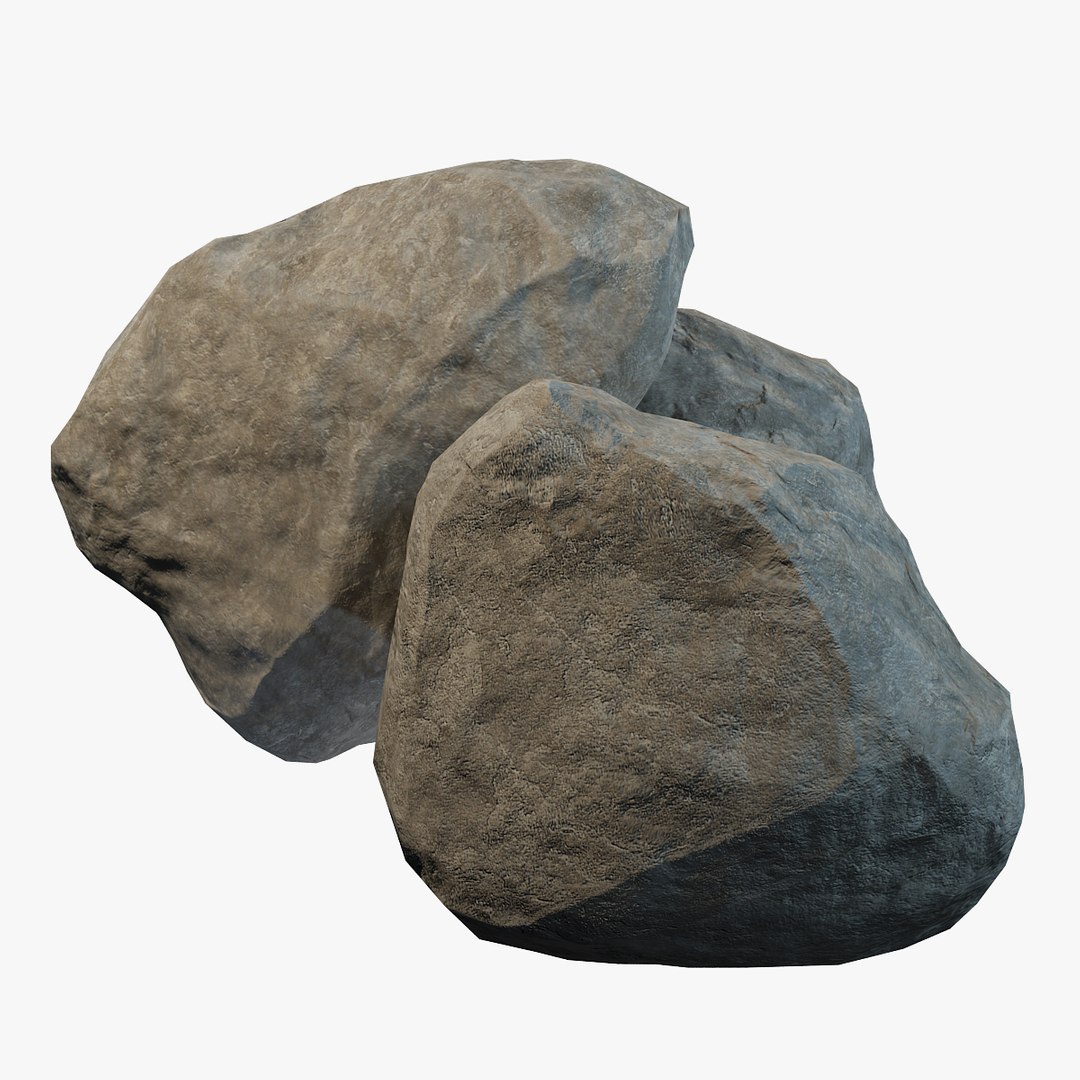 3d Model Pebble Boulder