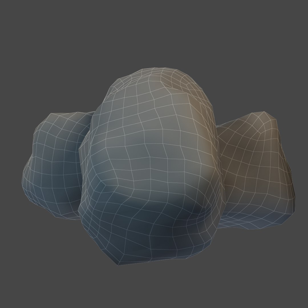 3d Model Pebble Boulder