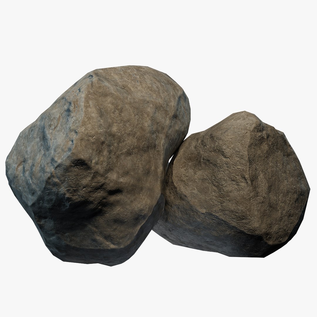 3d Model Pebble Boulder