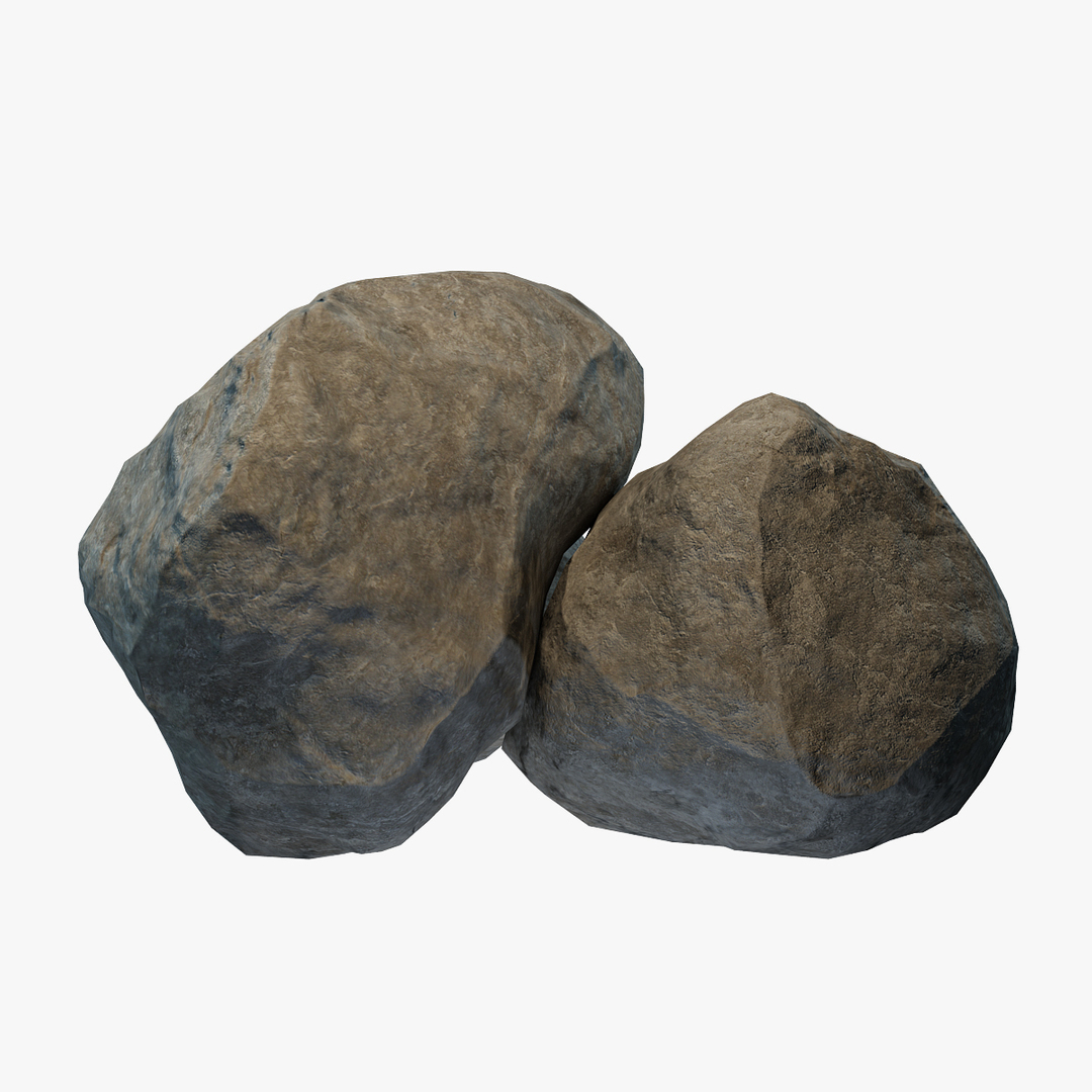 3d Model Pebble Boulder