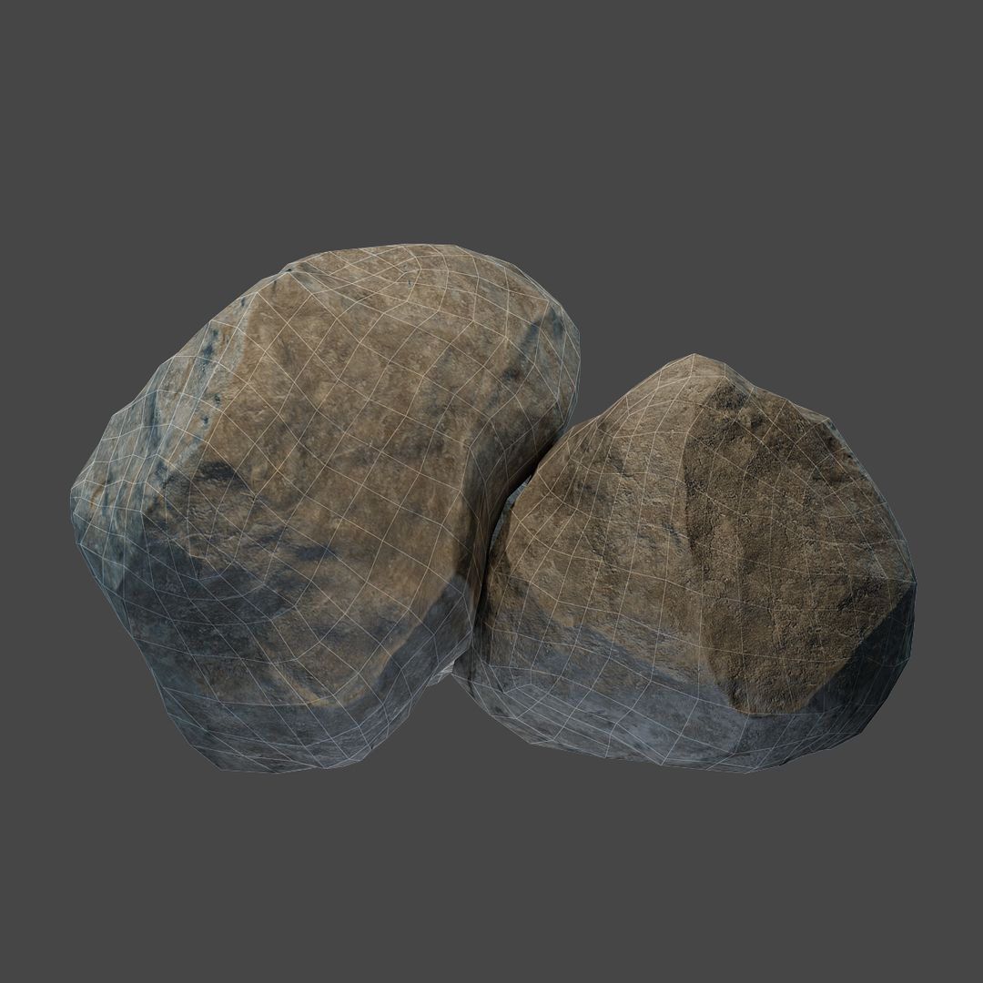 3d Model Pebble Boulder