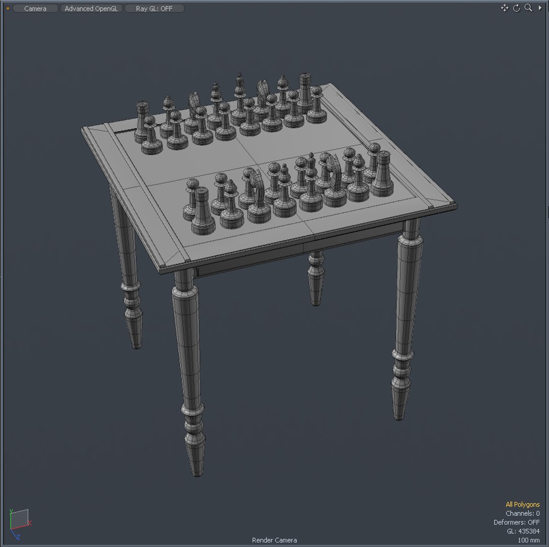 Chess Table 3d Fbx