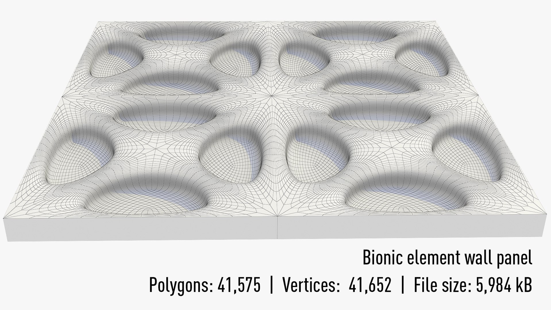 3D Bionic Element Wall Panel Model - TurboSquid 1419770