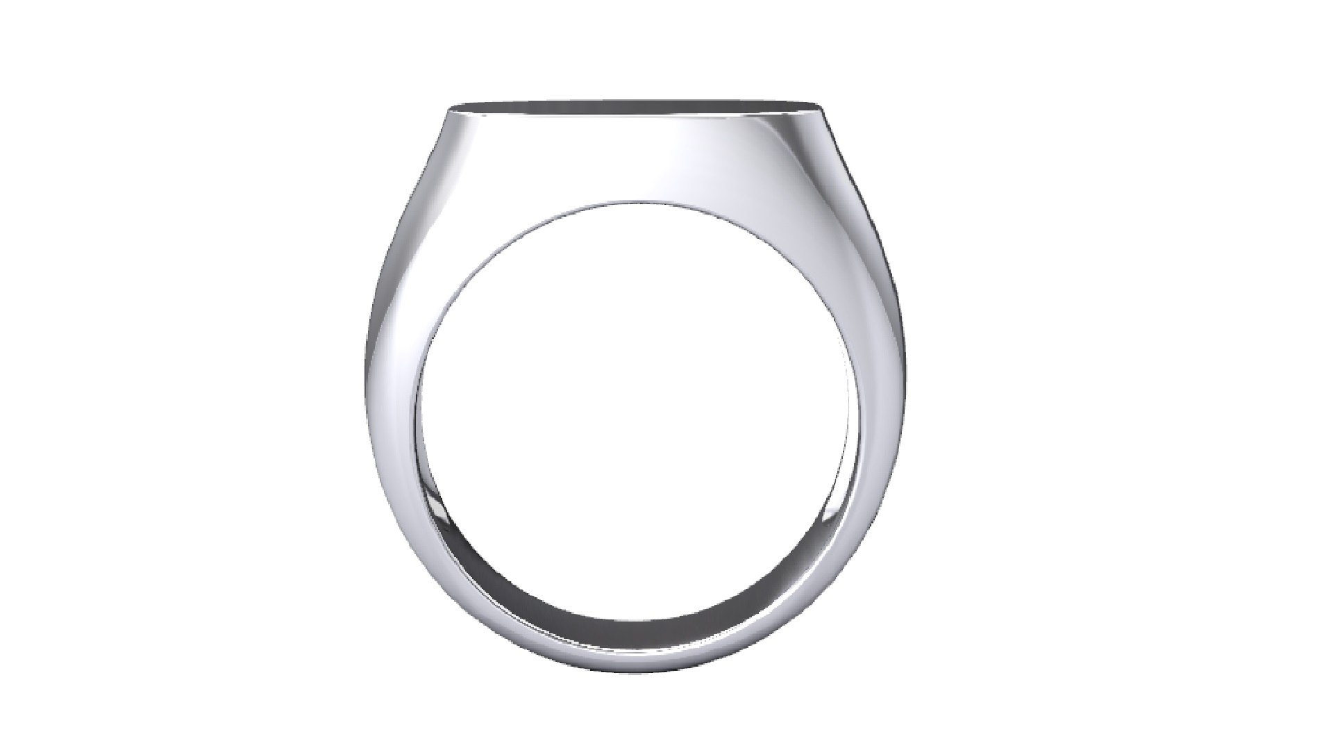 Oval Signet Ring Plain Model - TurboSquid 1939577